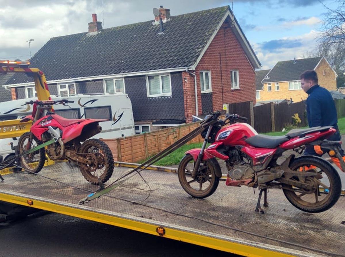 Motorcycles seized during crackdown on illegal and anti-social use ...