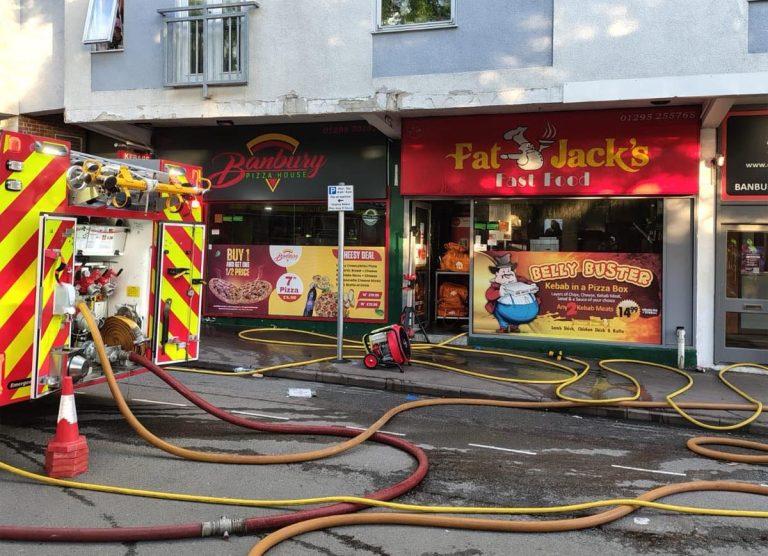 Four crews deal with Banbury takeaway blaze - Banbury FM